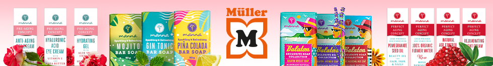 Mannák a Müller polcain - Manna. Érezd a bőrödön a különbséget.